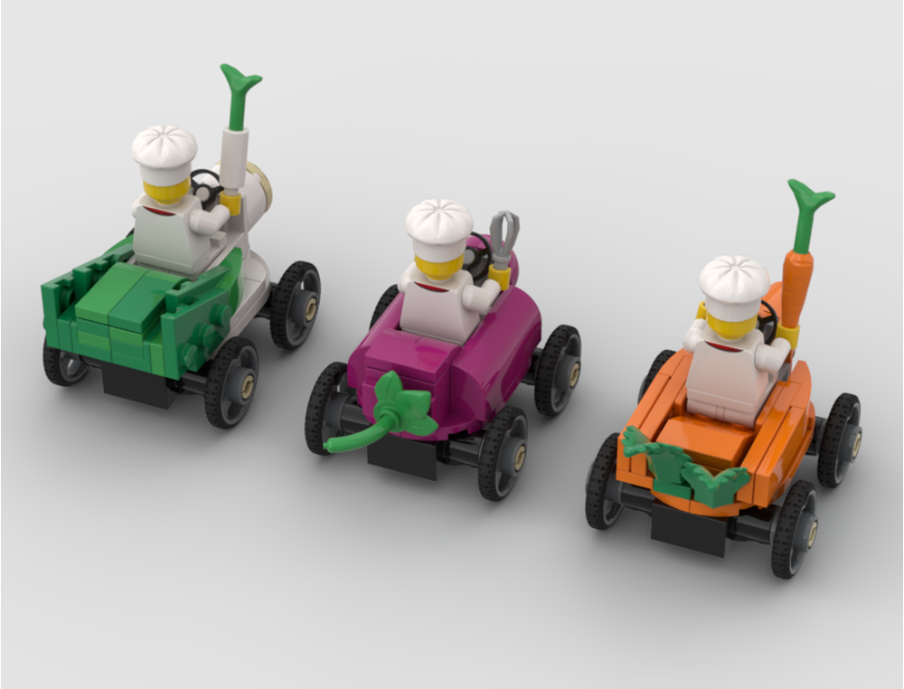 LEGO MOC Vegetables Soap Box Race Cars by uneuro | Rebrickable - Build ...