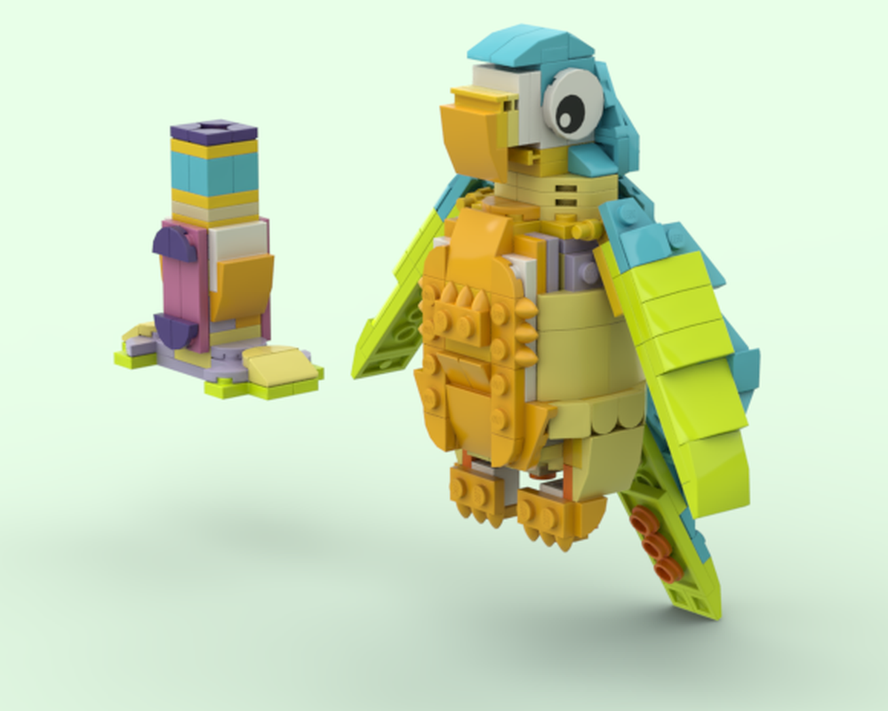 LEGO MOC 40527 Emerald Parrot by Legoivo | Rebrickable - Build with LEGO