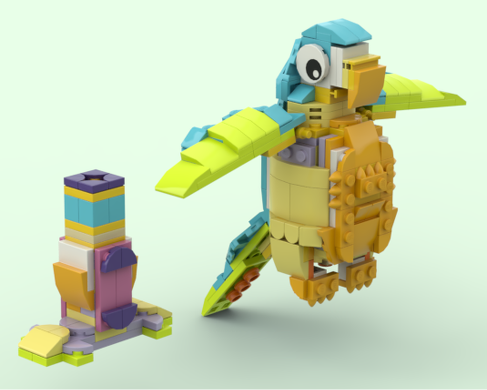 LEGO MOC 40527 Emerald Parrot by Legoivo | Rebrickable - Build with LEGO
