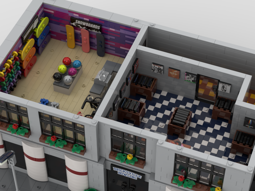 LEGO MOC Bowling Alley Modular by Jhalstead | Rebrickable - Build with LEGO