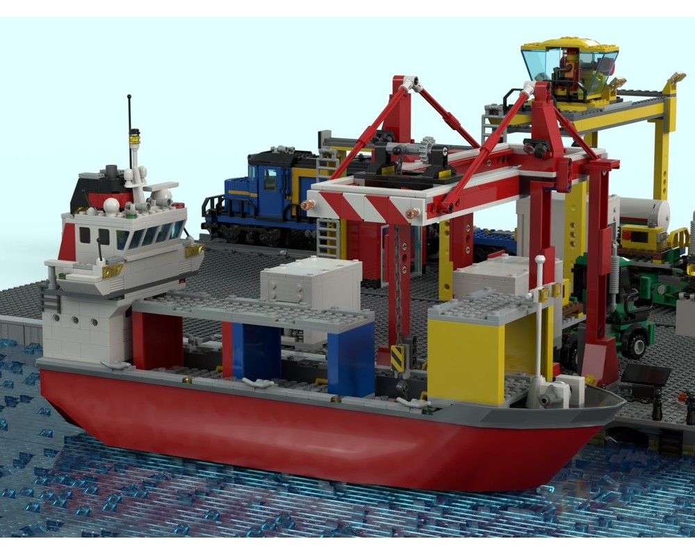 LEGO MOC Container Ship by NottaCadmonkey | Rebrickable - Build with LEGO