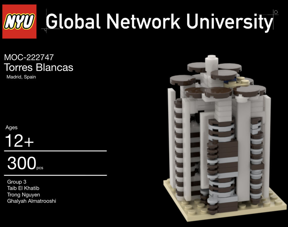 LEGO MOC NYU, a Global Network University: Torres Blancas of Madrid by ...