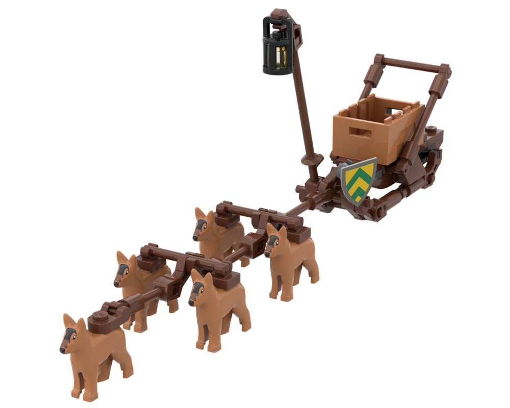 LEGO MOC Dog Sled by woodwarden | Rebrickable - Build with LEGO