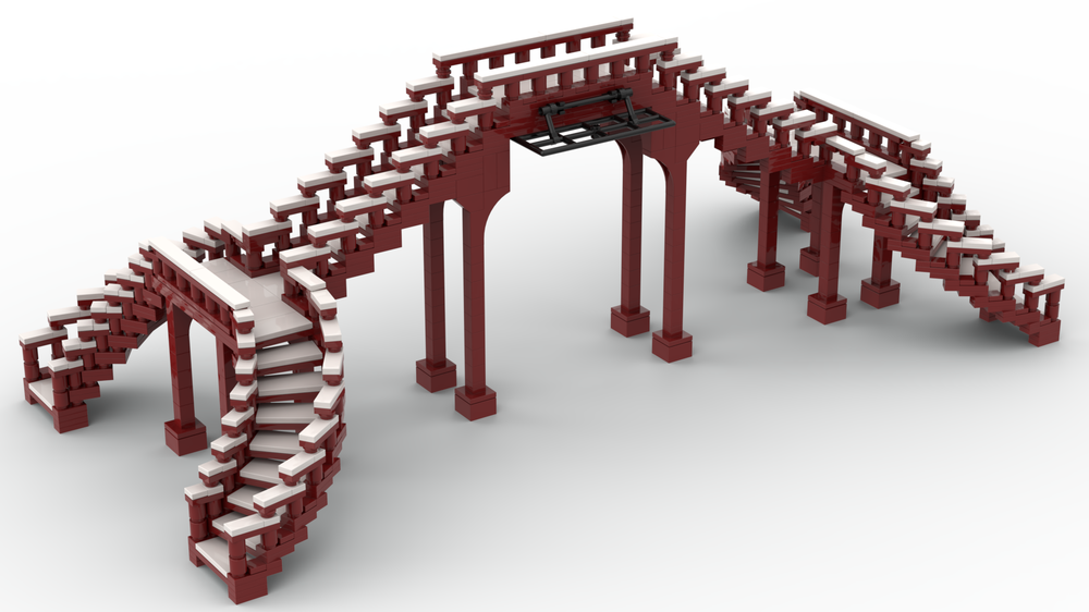 LEGO MOC Pedestrian Railway Footbridge - MOC by Mimi68 | Rebrickable ...
