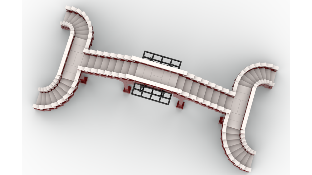 LEGO MOC Pedestrian Railway Footbridge - MOC by Mimi68 | Rebrickable ...