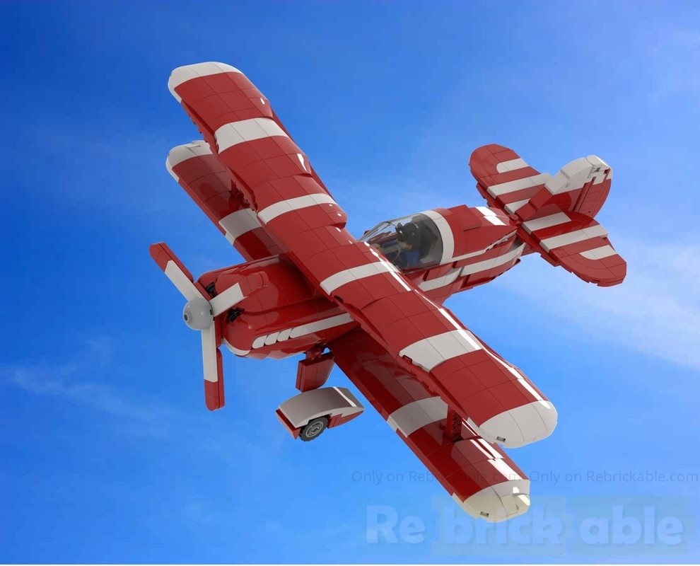 LEGO MOC Pitts special S2B (Red & White) by Frinke | Rebrickable ...