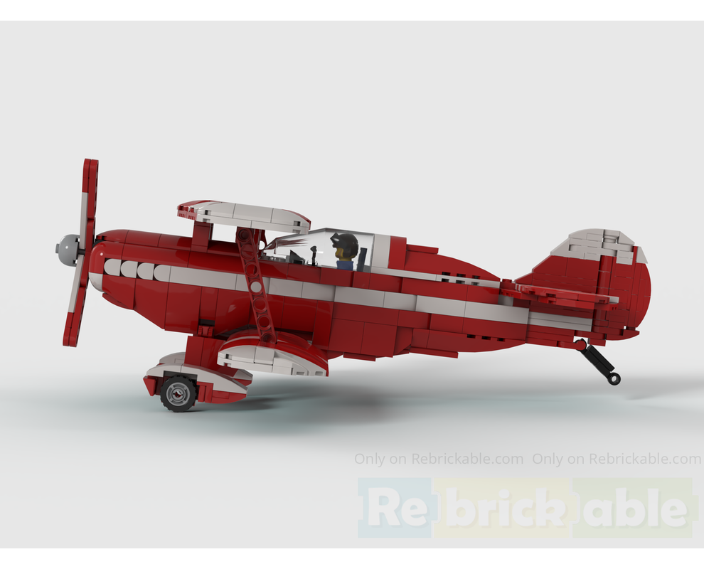 LEGO MOC Pitts special S2B (Red & White) by Frinke | Rebrickable ...
