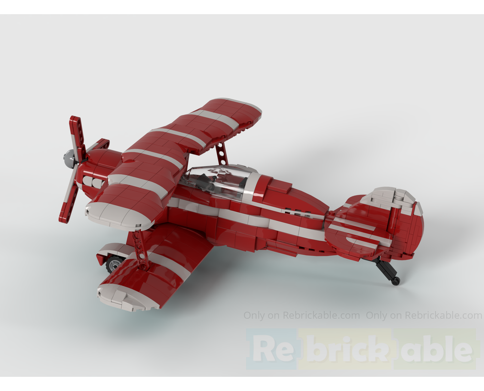 LEGO MOC Pitts special S2B (Red & White) by Frinke | Rebrickable ...