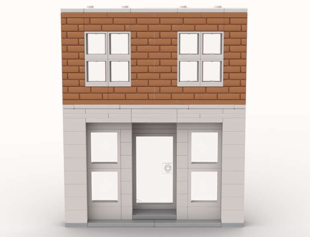 LEGO MOC simple full facade by secondmessybrick | Rebrickable - Build ...