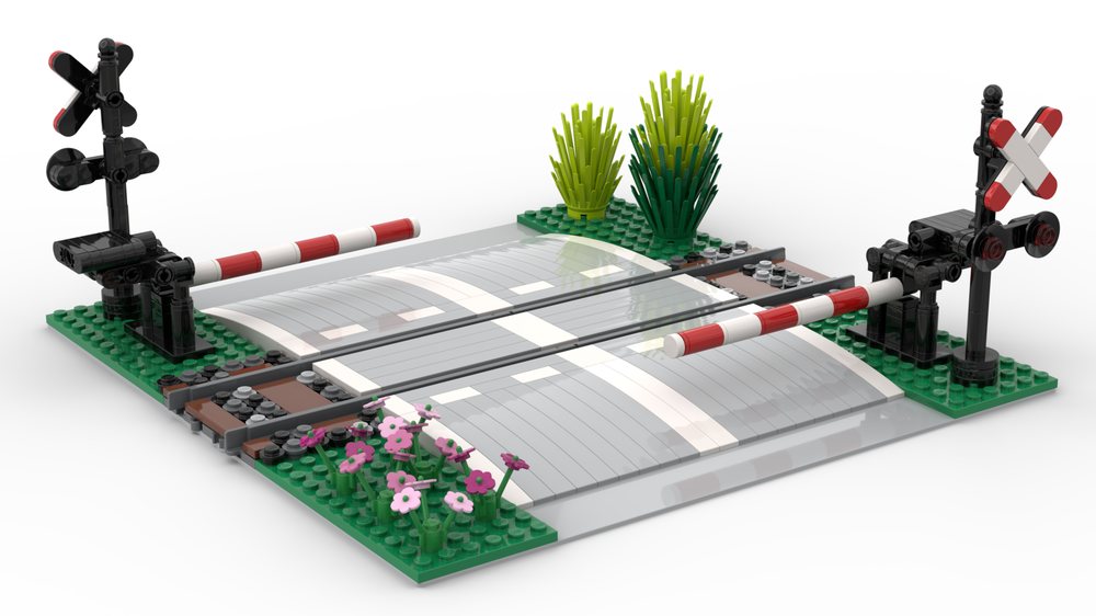 LEGO MOC Railway Level Crossing - Passage à niveau ferroviaire - MOC by ...