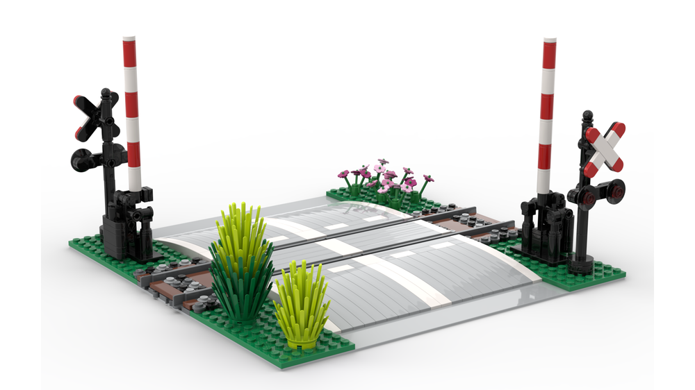 LEGO MOC Railway Level Crossing - Passage à niveau ferroviaire - MOC by ...