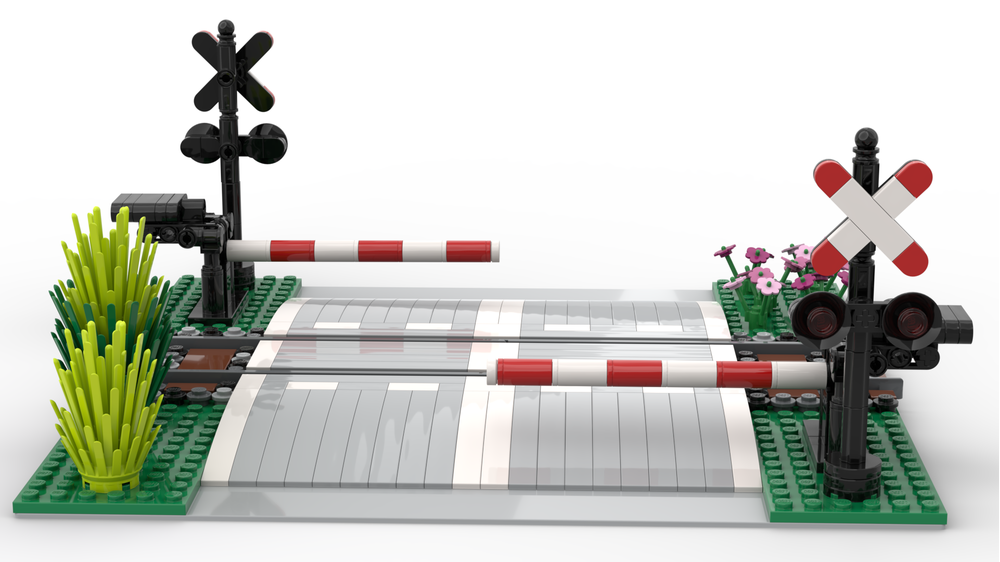 LEGO MOC-223081 Railway Level Crossing - Passage à niveau ferroviaire ...