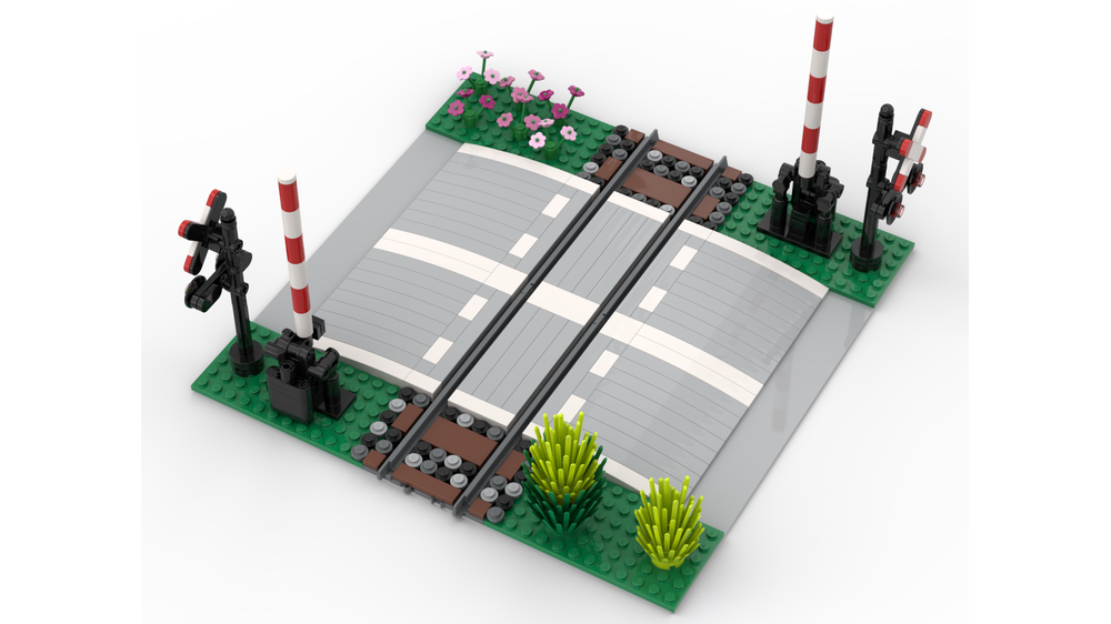 LEGO MOC Railway Level Crossing - Passage à niveau ferroviaire - MOC by ...