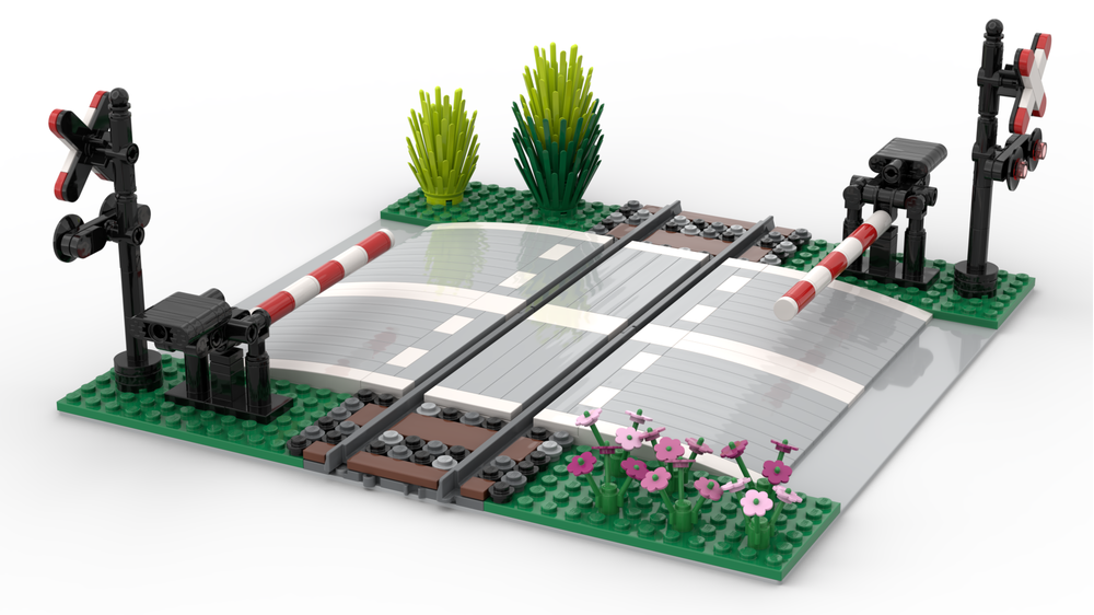 LEGO MOC Railway Level Crossing - Passage à niveau ferroviaire - MOC by ...