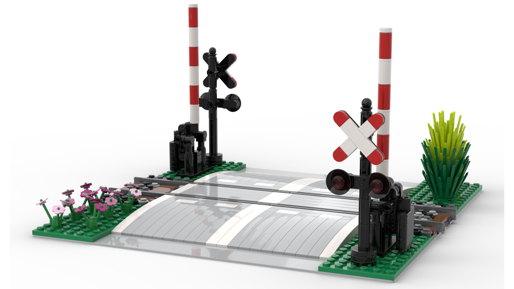 LEGO MOC Railway Level Crossing - Passage à niveau ferroviaire - MOC by ...