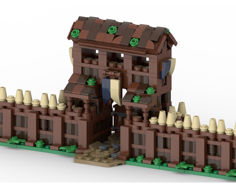 LEGO MOC Palisade Gate - Courtyard Expansion for Mini Blaustein Castle ...