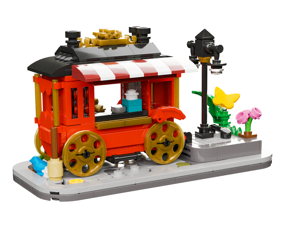 LEGO MOC Mini Popcorn Wagon by Jagamax | Rebrickable - Build with LEGO