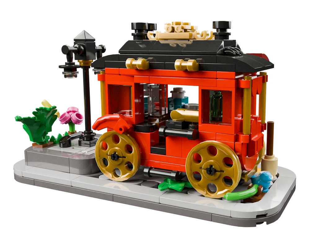 LEGO MOC Mini Popcorn Wagon by Jagamax | Rebrickable - Build with LEGO