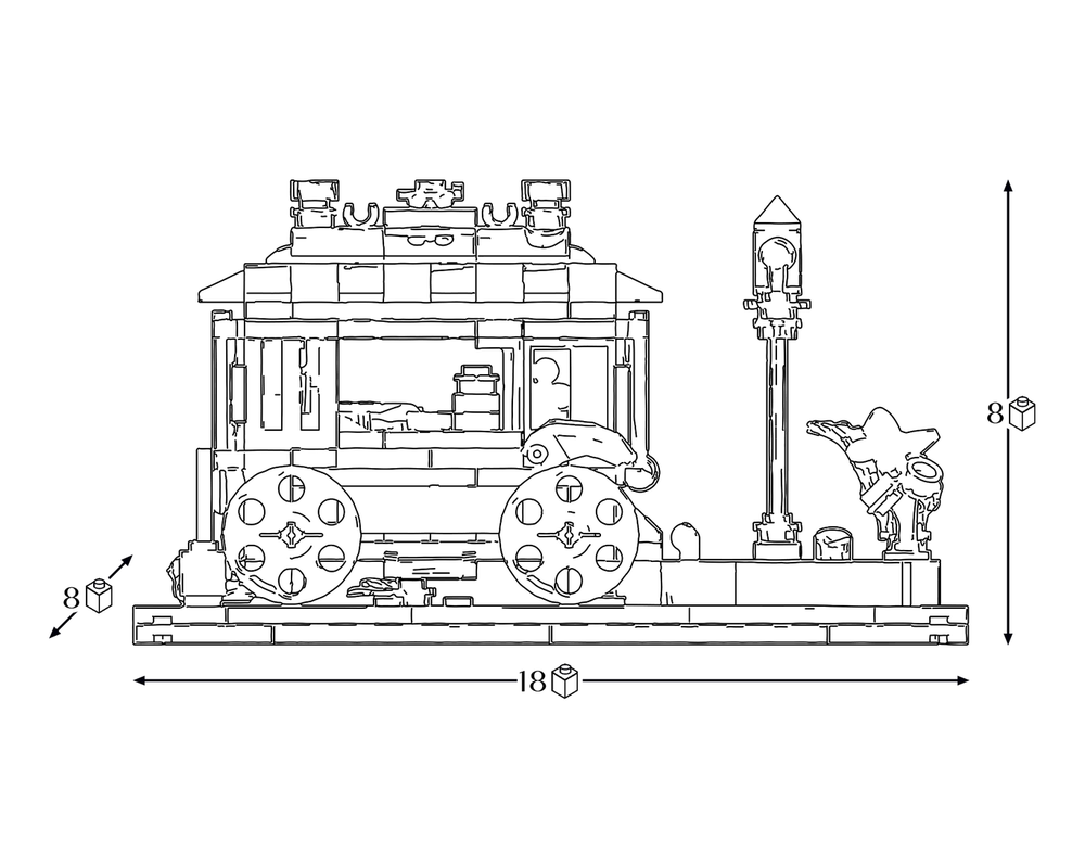 LEGO MOC Mini Popcorn Wagon by Jagamax | Rebrickable - Build with LEGO
