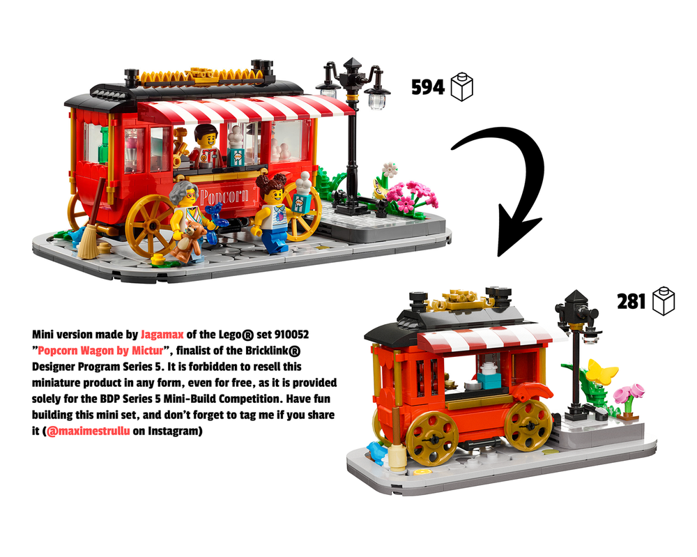 LEGO MOC Mini Popcorn Wagon by Jagamax | Rebrickable - Build with LEGO