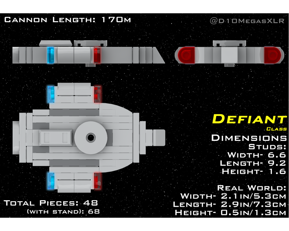 LEGO MOC Defiant Class by D10MegasXLR | Rebrickable - Build with LEGO
