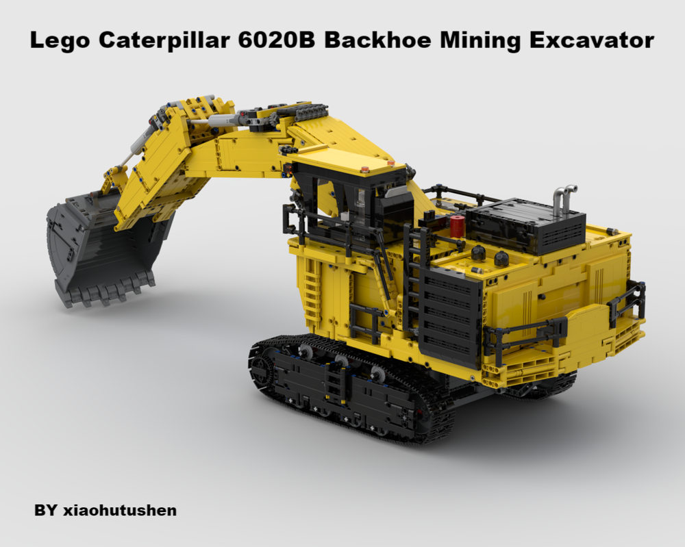 LEGO MOC Caterpillar 6020b backhoe mining excavator by xiaohutushen ...