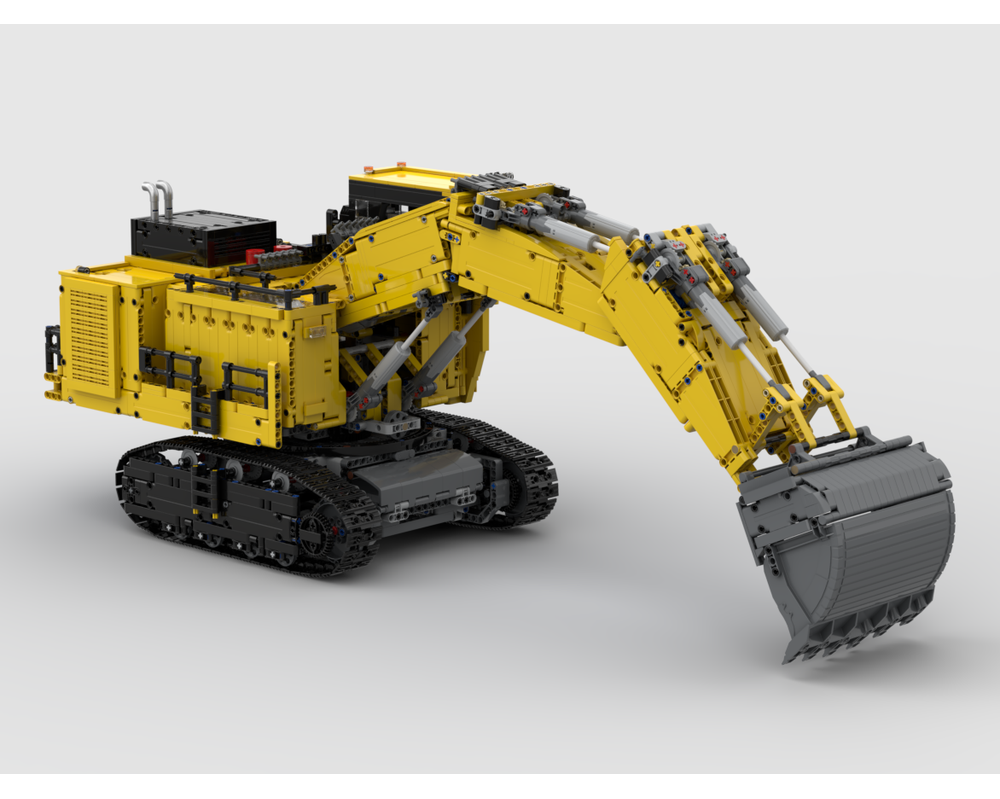 LEGO MOC Caterpillar 6020b backhoe mining excavator by xiaohutushen ...