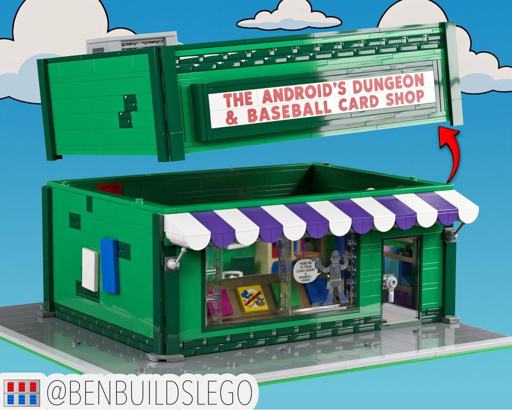 LEGO MOC-223229 Modular The Android's Dungeon & Baseball Card Shop (The ...