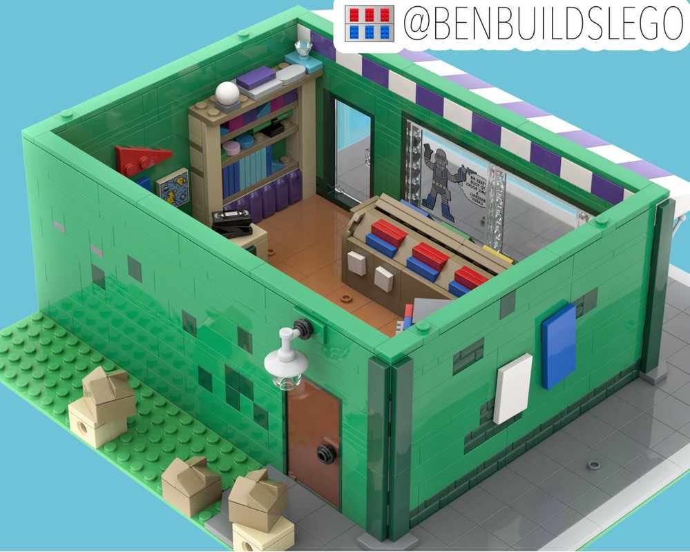 LEGO MOC-223229 Modular The Android's Dungeon & Baseball Card Shop (The ...