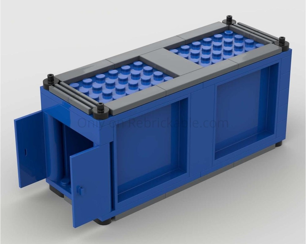 LEGO MOC Blue Fridge Container by wolfmanone | Rebrickable - Build with ...