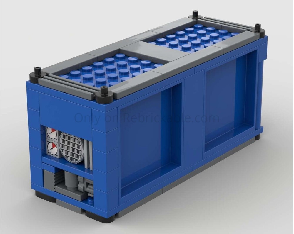 LEGO MOC Blue Fridge Container by wolfmanone | Rebrickable - Build with ...