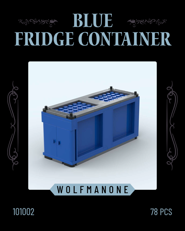 LEGO MOC Blue Fridge Container by wolfmanone | Rebrickable - Build with ...