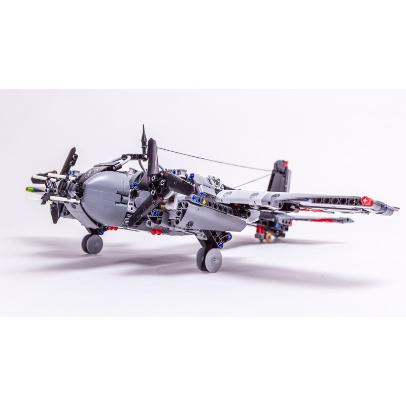 LEGO MOC Twin-Engine Multirole Combat Airplane (42156 Peugeot 9X8 Le ...