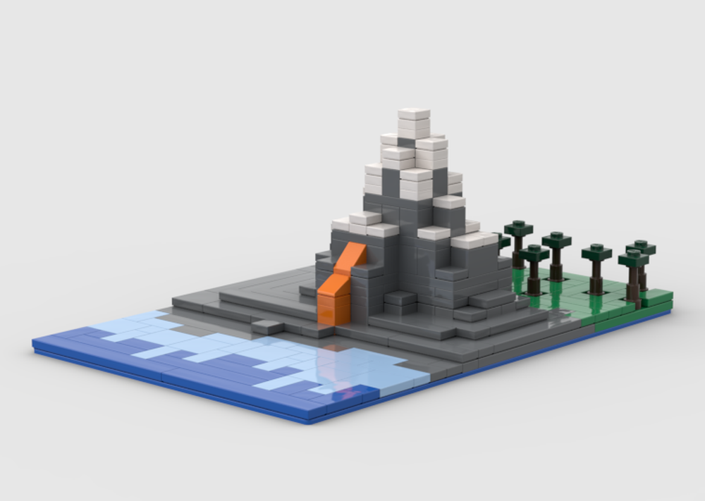 LEGO MOC Mincraft: The Mountain Diorama by MOCStar | Rebrickable ...