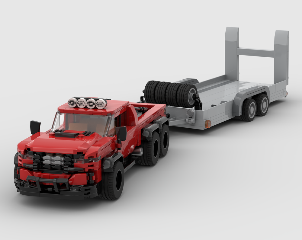 LEGO MOC 2025 RAM 1500 Custom 6x6 with Vehicle Trailer by toms8wides ...