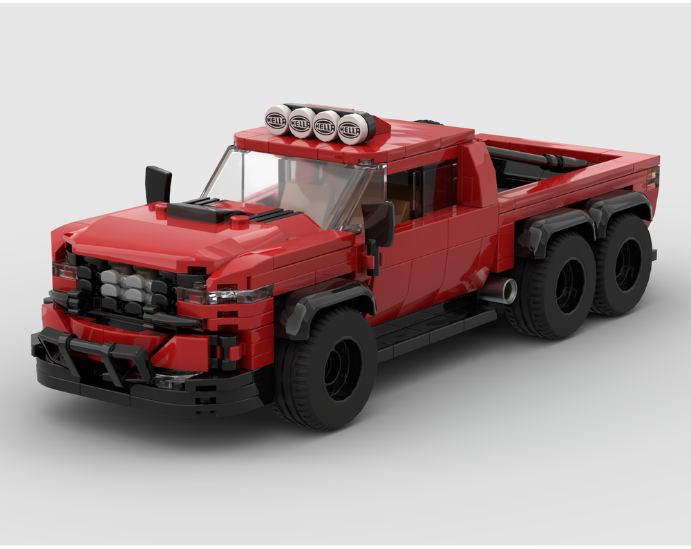 LEGO MOC-223434 2025 RAM 1500 Custom 6x6 with Vehicle Trailer by ...