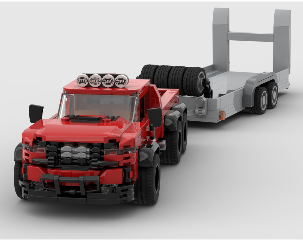 LEGO MOC 2025 RAM 1500 Custom 6x6 with Vehicle Trailer by toms8wides ...