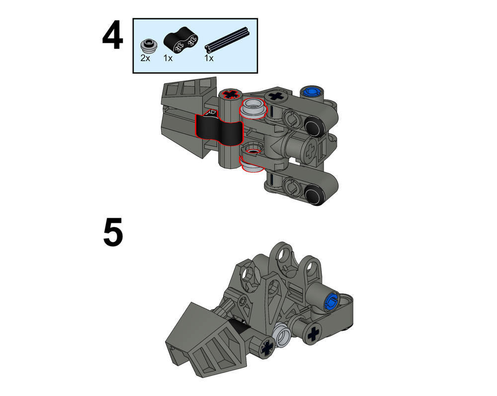 LEGO MOC Piston Supported Foot by SparrowLegs | Rebrickable - Build ...