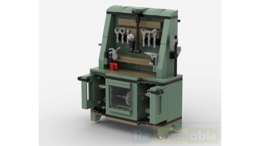 LEGO MOC Land Rover repair station-workbench (Alt LEGO 10317-1 Land ...