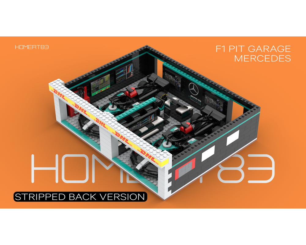 LEGO MOC Formula One Mercedes Stripped Back F1 Pit Garage 2025 by ...