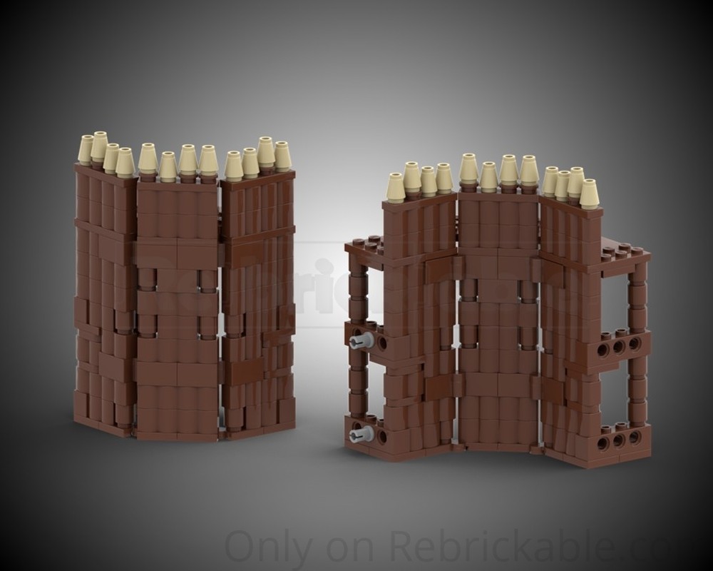 LEGO MOC Modular Castle Palisade Hinge Set - Palisaden Scharnier Set by ...