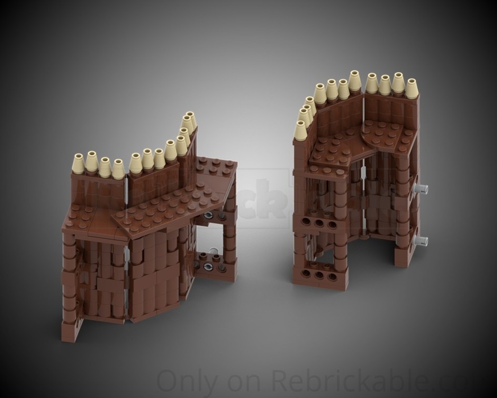 LEGO MOC Modular Castle Palisade Hinge Set - Palisaden Scharnier Set by ...