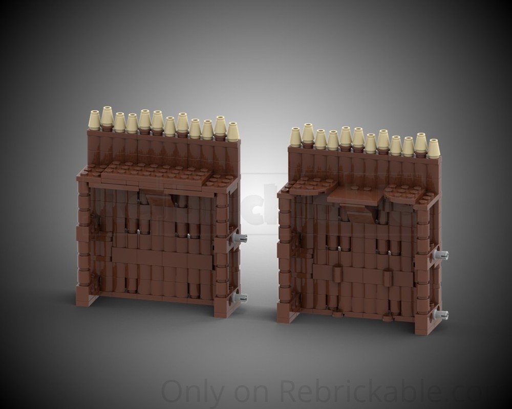 LEGO MOC Modular Castle Palisade Hinge Set - Palisaden Scharnier Set by ...