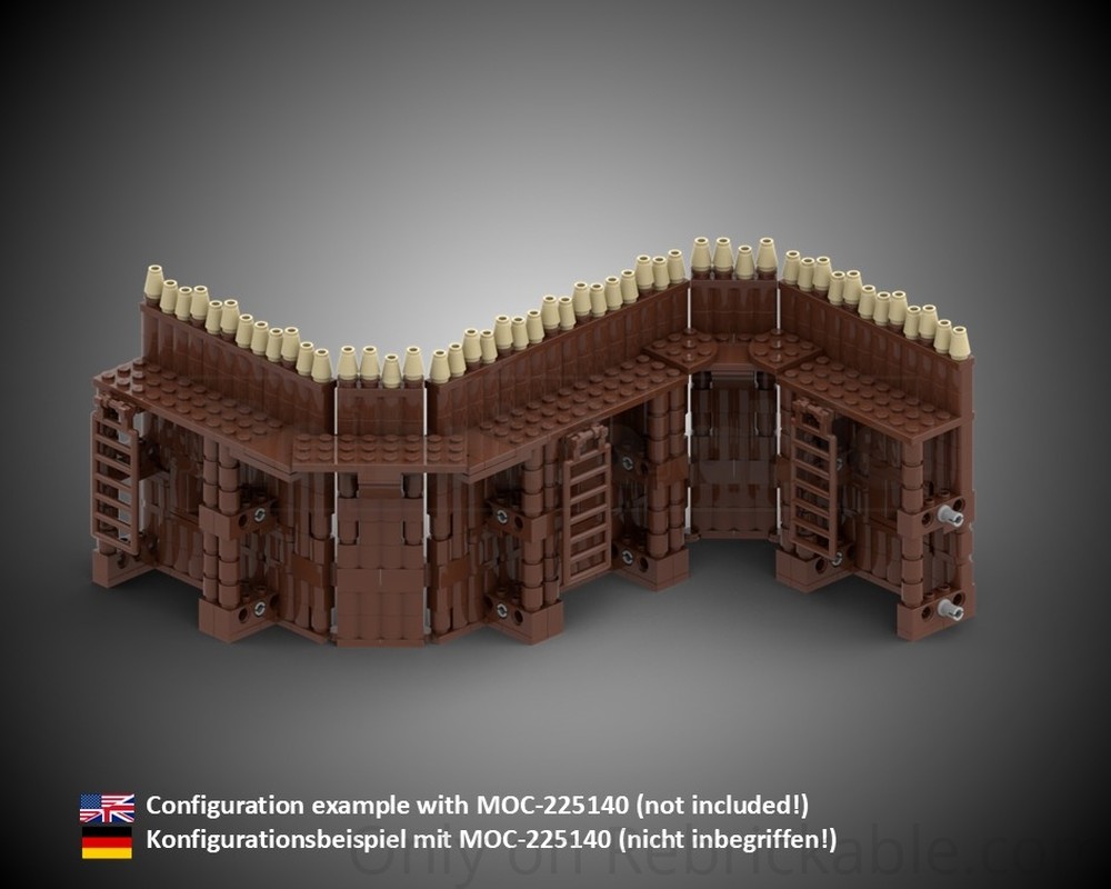 LEGO MOC Modular Castle Palisade Hinge Set - Palisaden Scharnier Set by ...