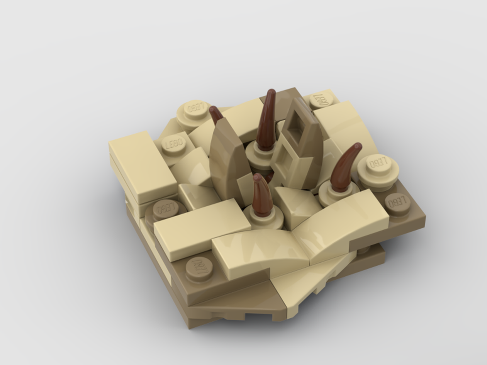 LEGO MOC-223633 Micro Sarlacc pit & Desert skiff (1:250 scale) by ...