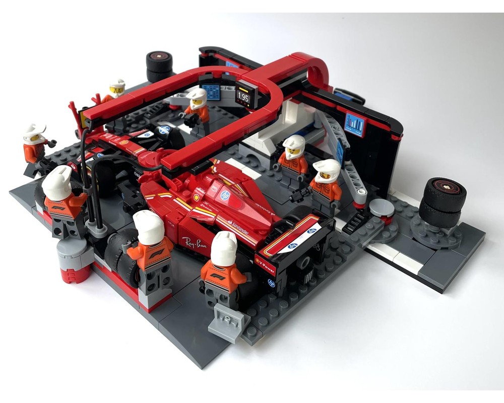 LEGO MOC-223685 8 Stud F1 Pit Stop Upgrade (fully functional) by Oof ...