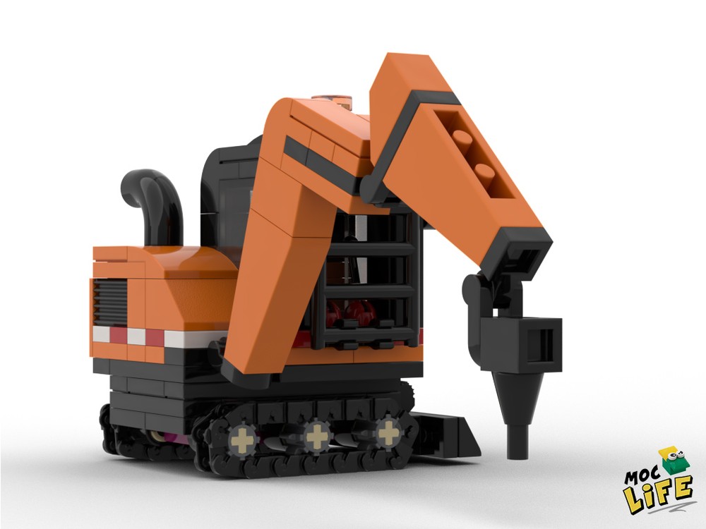 LEGO MOC Kubota hydraulic hammer by MocLife | Rebrickable - Build with LEGO
