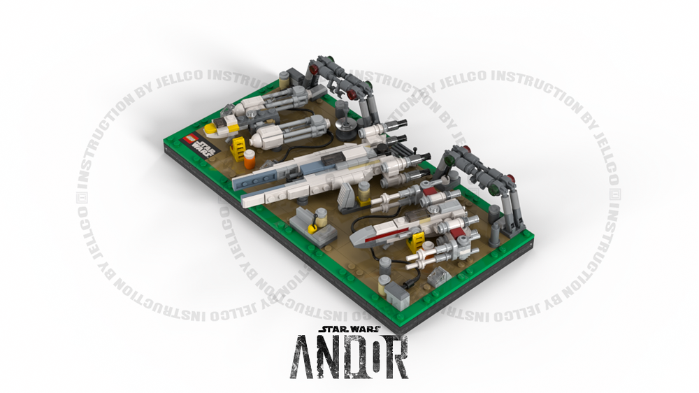 LEGO MOC-223745 Micro Diorama : Yavin Base with Ultramicro Starfighters ...