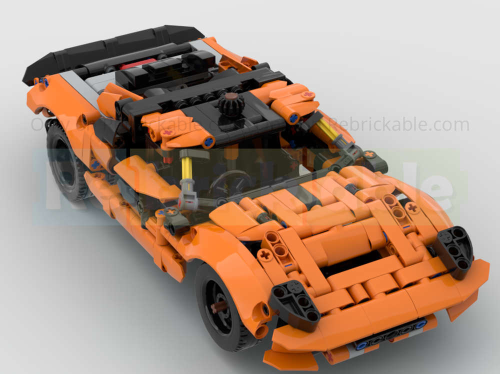 LEGO MOC ford gt orange by customcarmaker | Rebrickable - Build with LEGO
