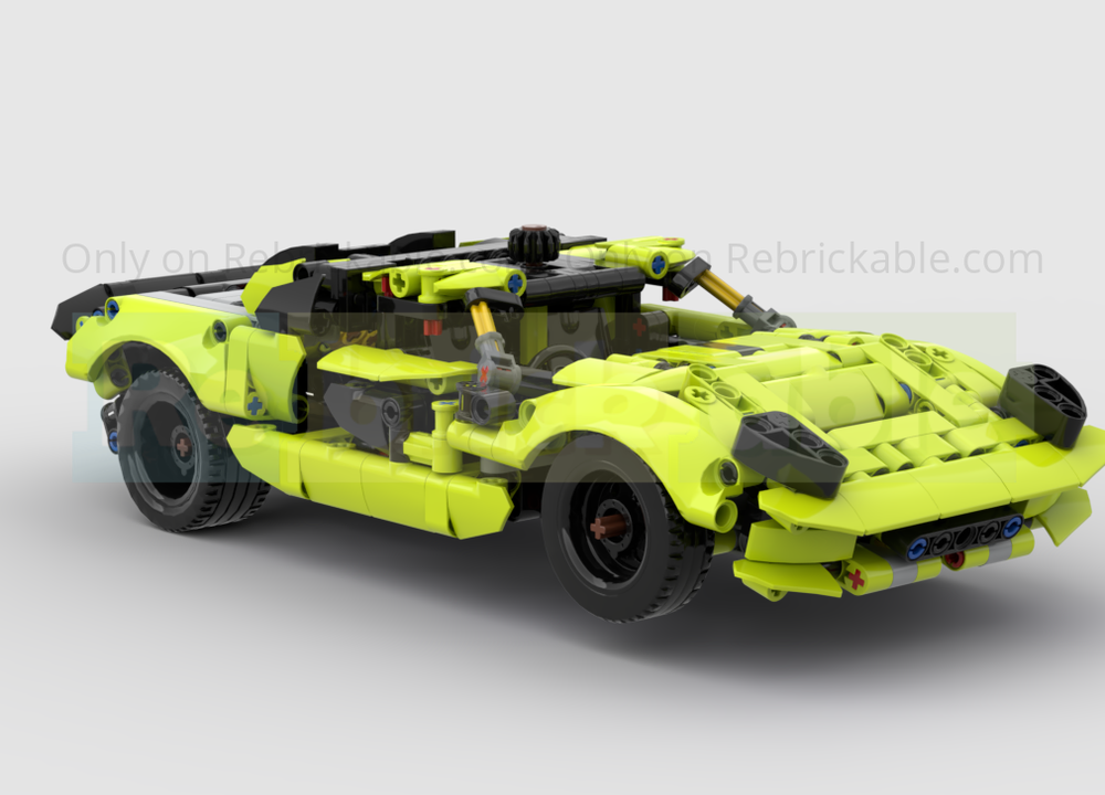 LEGO MOC ford gt40 lime by customcarmaker | Rebrickable - Build with LEGO